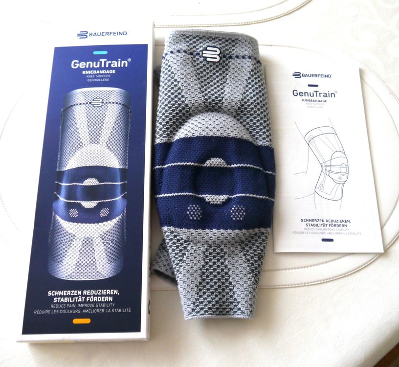 Bauerfeind GenuTrain Aktivbandage Knie Titan, größe 2 neu (Neu und ...