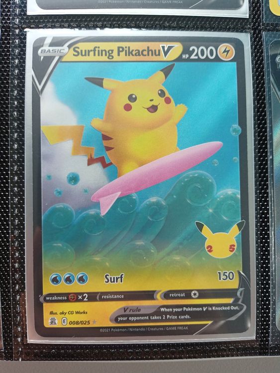 Surfing Pikachu V - Pokemon Celebrations | Kaufen auf Ricardo