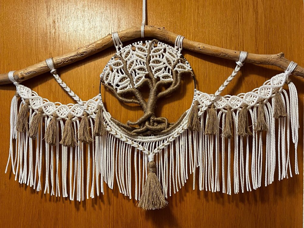 Makramee Wandbehang Boho Deko Lebensbaum Fransen (Neu (gemäss Beschreibung)) in Meiringen für ...