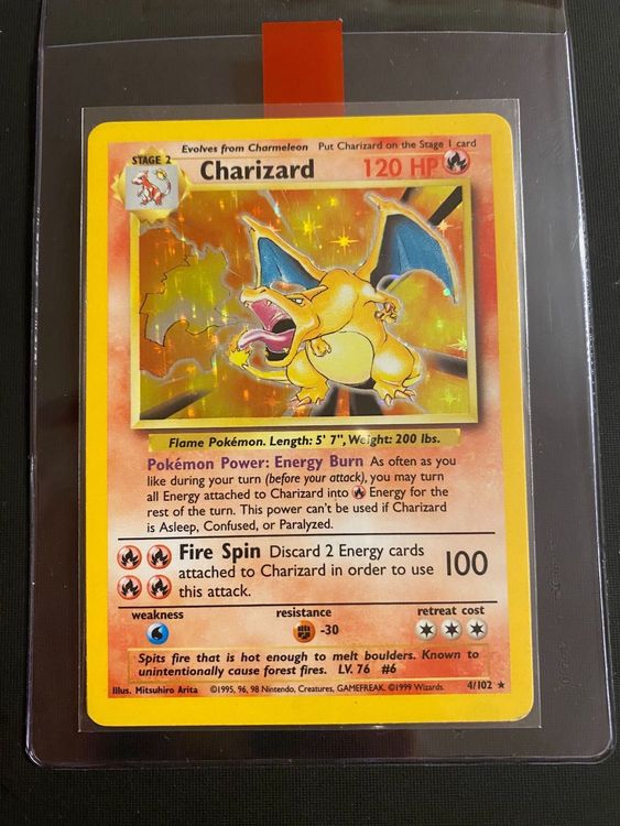 Pokémon Base Set Charizard Excellent 1,- | Kaufen auf Ricardo