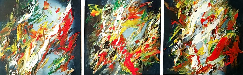 Triptych 3 Acrylbilder auf Leinwand 50x50cm (Neu und originalverpackt) in Beinwil am See für CHF ...