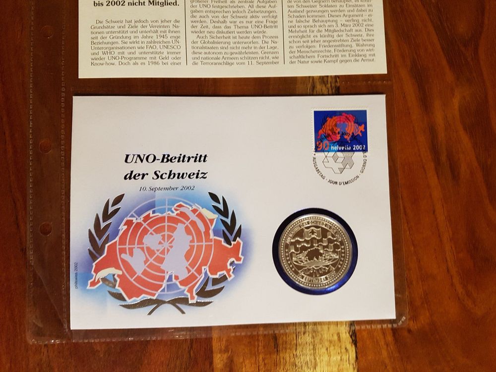 UNO-Beitritt der Schweiz (Gebraucht) in Vilters für CHF 2.7 – mit Lieferung auf Ricardo kaufen