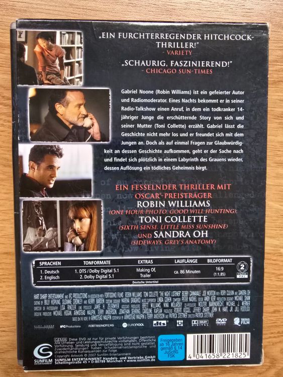 The Night Listener DVD - Psycho Thriller (Gebraucht) in Büttikon AG für ...