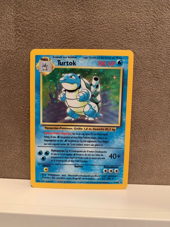 2/102 Turtok Holo Rare DE Pokemon Base Set (Gebraucht) in Fislisbach ...
