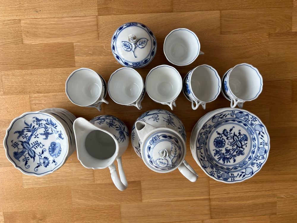 Kaffeeservice Porzellan Zwiebelmuster | Kaufen auf Ricardo