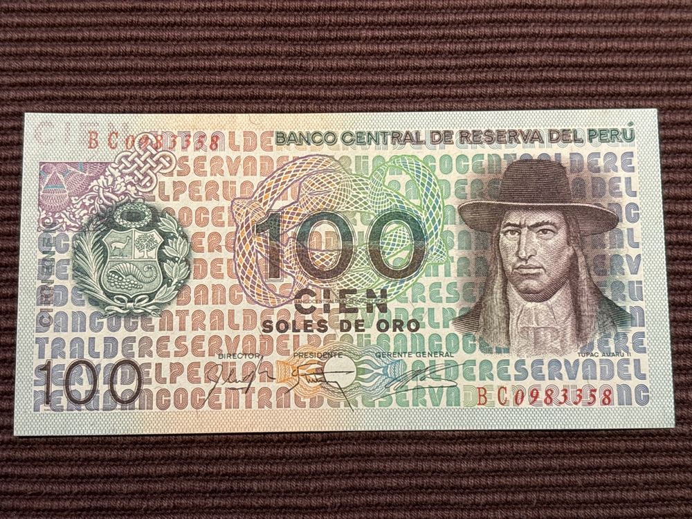 Peru 100 Soles 1976 Banknote unc (Neu (gemäss Beschreibung)) in Möhlin ...