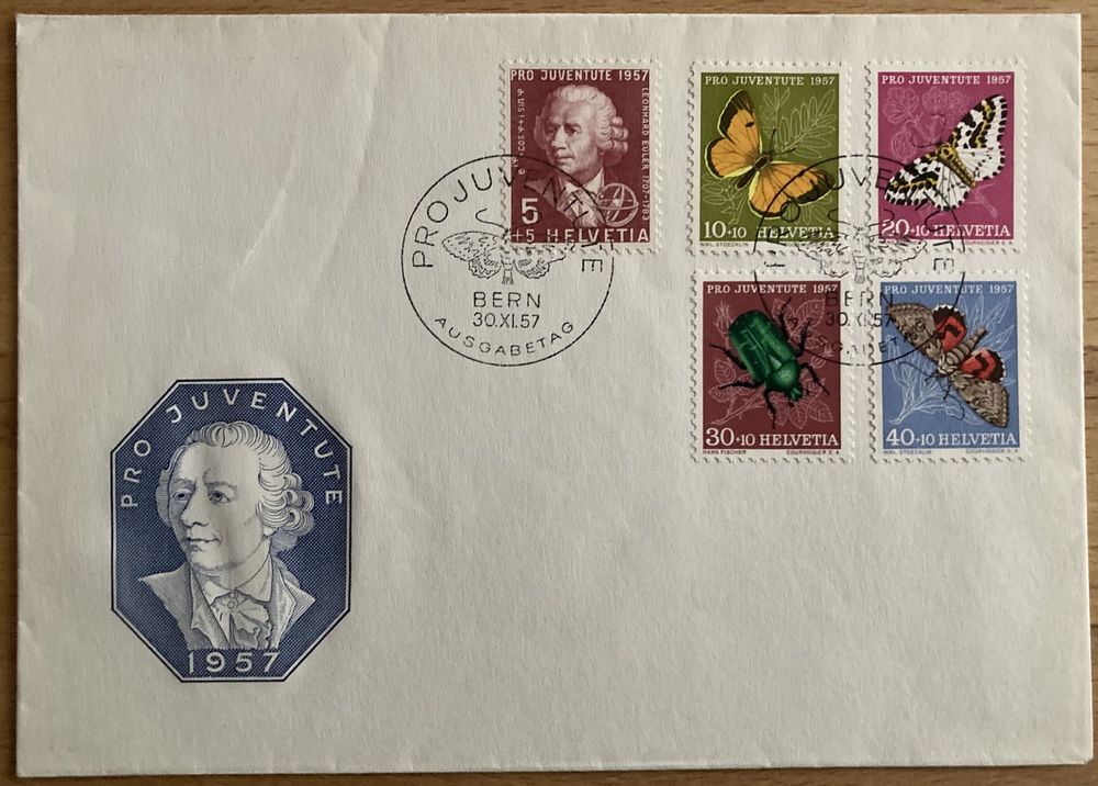 FDC Pro Juventute 1957 ohne Adresse, Kat. 50 Fr. (Gebraucht) in Flawil für CHF 10 – mit ...