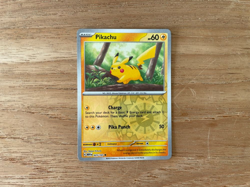 Pikachu Reverse Holo EN 151 Scarlet & Violet Pokemon (Neu (gemäss ...