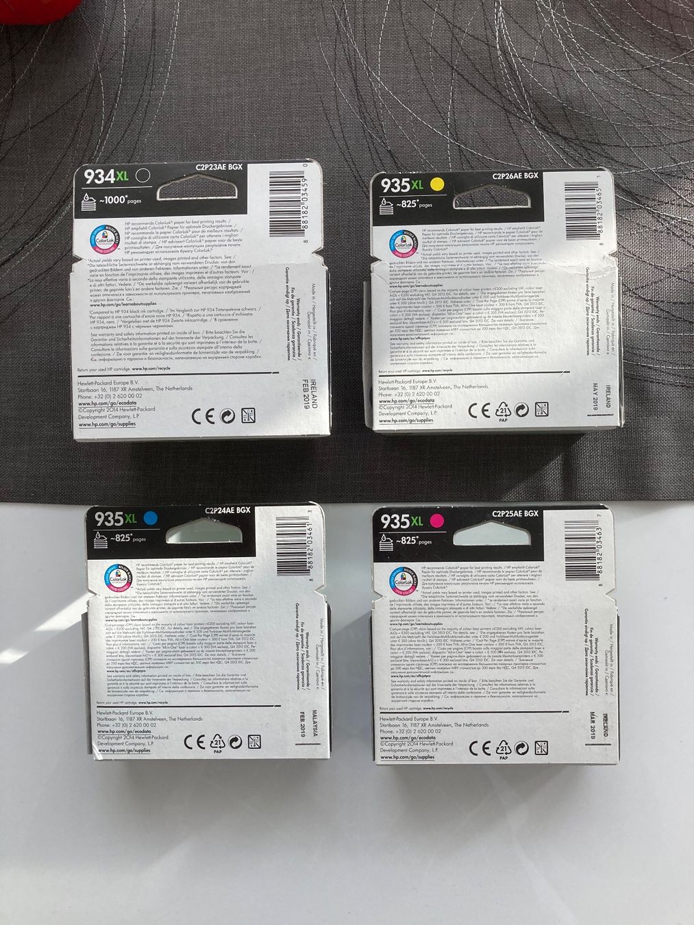 HP 934XL & 935XL Original- Druckerpatronen, 4er Set, Neu (Neu und ...