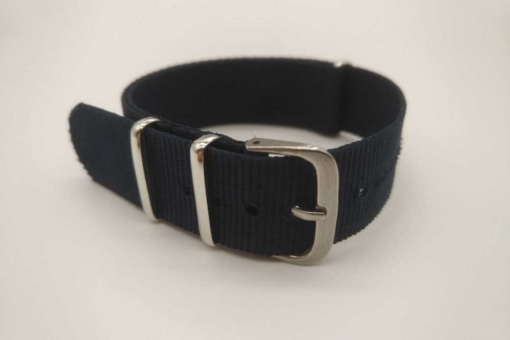 Nato Nylon Stoff Uhrenarmband 18mm blau | Kaufen auf Ricardo