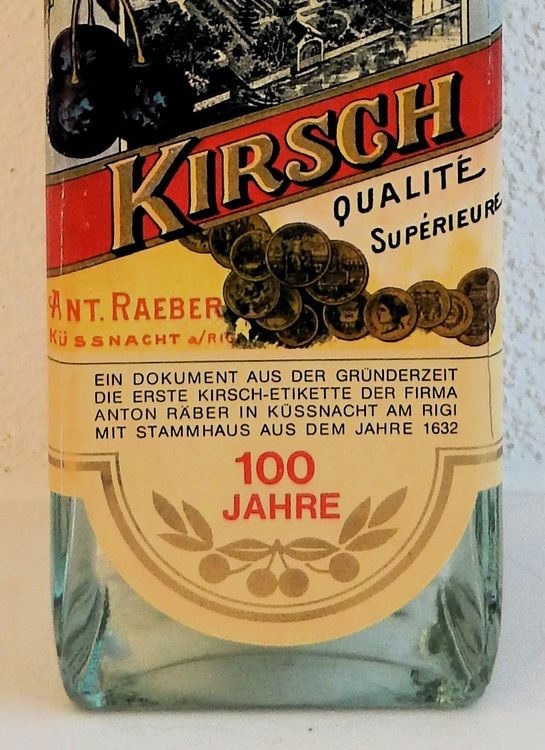 1Fl. Räber-Kirsch 100Jahre Jubiläums-Kirsch 7jährig (Gebraucht) in ...