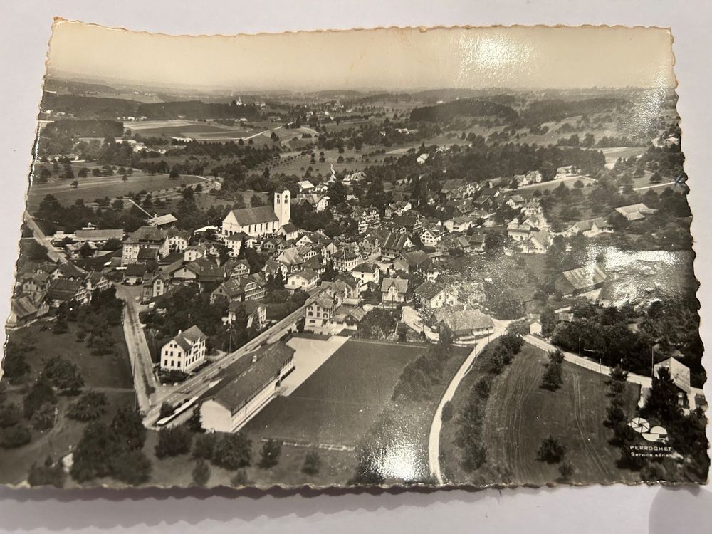 Alte Ansichtskarte Flugaufnahme von Waldkirch | Kaufen auf Ricardo