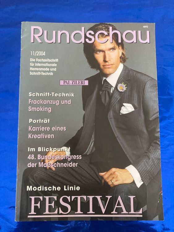 2xRundschau Herren Schnittmuster Frack 2 Hefte Mode Design (Gebraucht ...