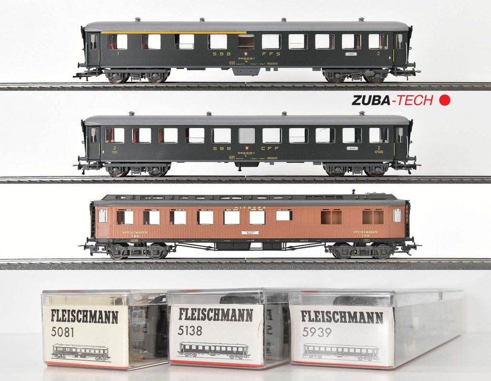 Fleischmann 3x Personenwagen der SBB H0 GS mit OVP (Gebraucht) in St. Gallen für CHF 42 – mit ...