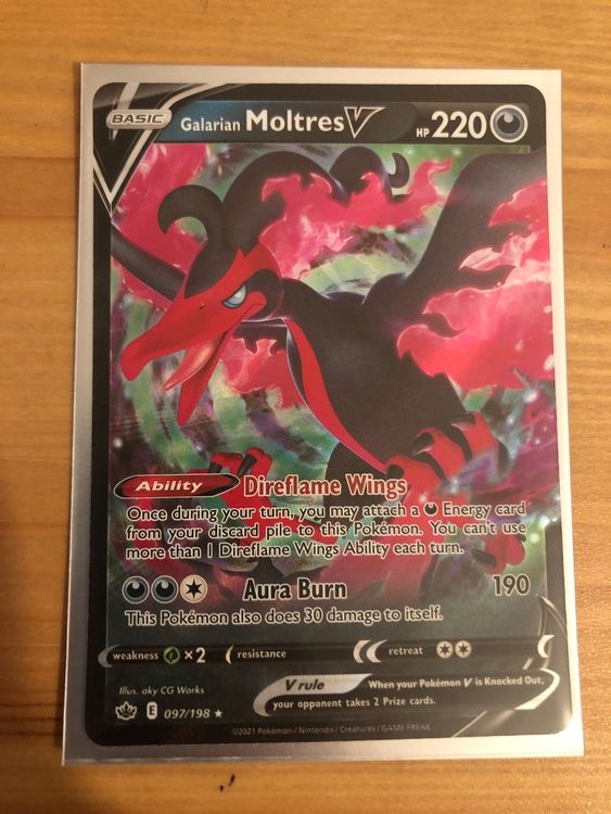 Pokémon Chilling Reign (2021) Galarian Moltres V 097/198- EN | Kaufen ...