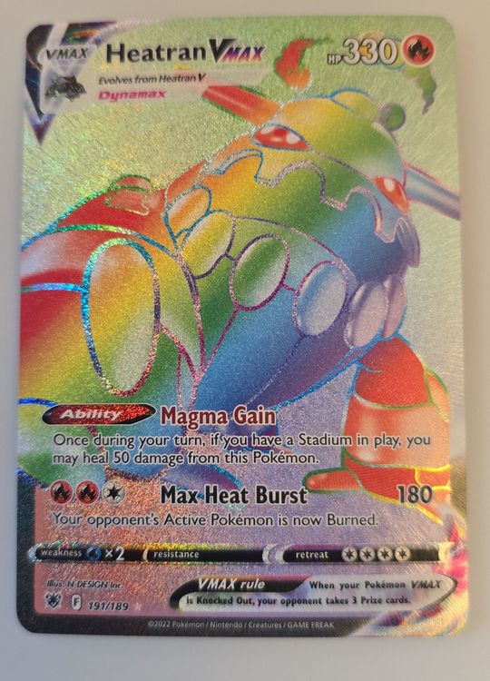Heatran VMAX Rainbow Rare 191/189 | Kaufen auf Ricardo