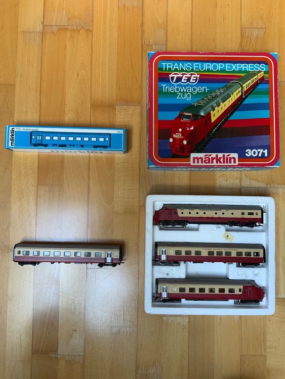 Märklin TEE Triebwagenzug 3071 mit TEE-Abteilwagen 4071 (Gebraucht) in ...