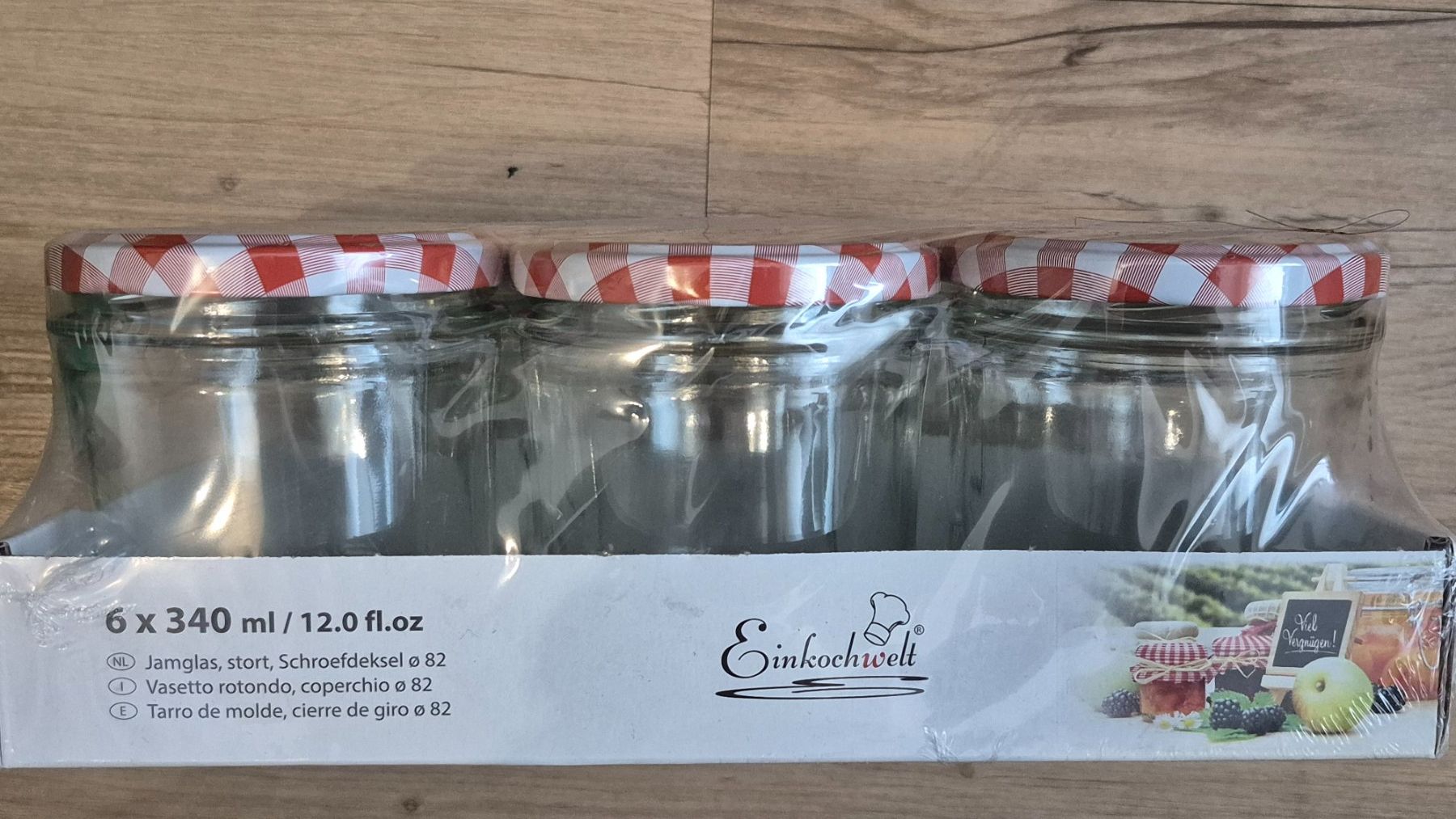 Einmachglas 6 Stück, 340 ml, Ø 82 mm - Einkochwelt (Neu und ...