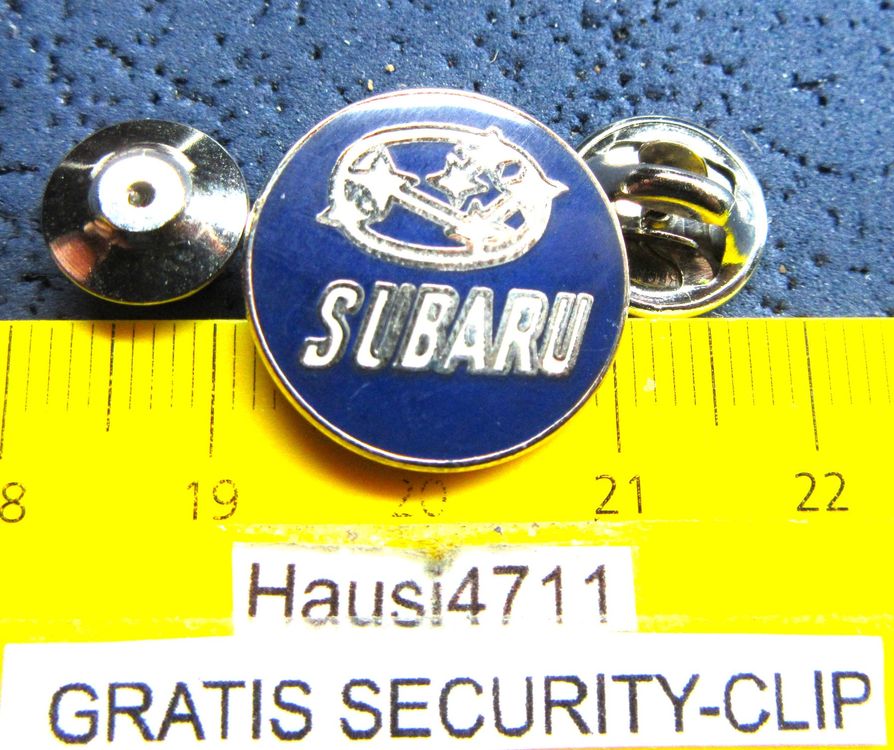 SUBARU AUTO NIPPON LOGO PIN ENAMEL 20mm RUND SILBRIG | Kaufen auf Ricardo