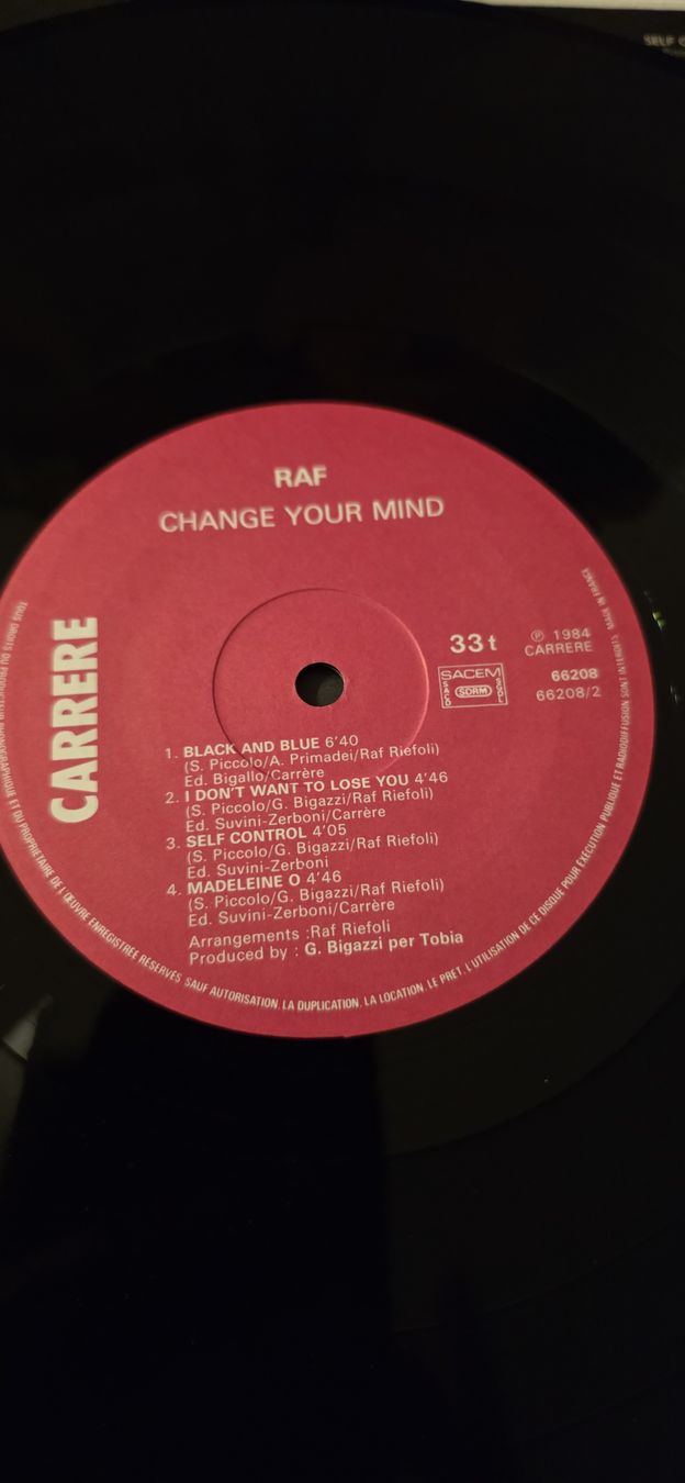Raf - Change Your Mind 1984 Vg,Vg (D'occasion) à Yvonand pour CHF 13 ...