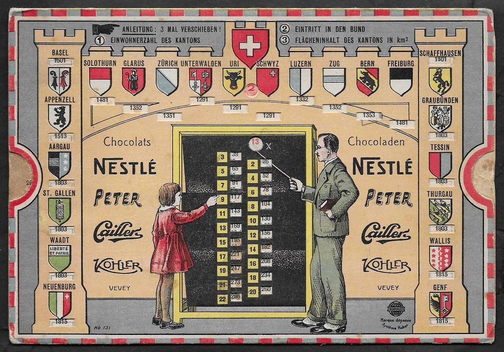 Uralter Reklame Schieber NESTLÉ/PETER/CAILLER/KOHLER ab 1.- | Acheter ...