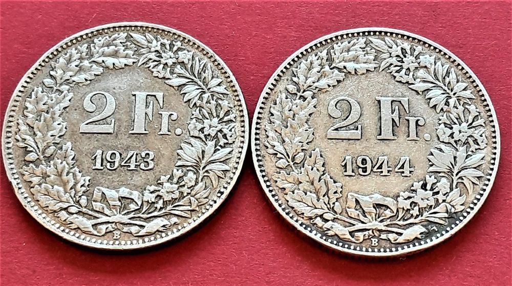 2 Franken 1943 + 1944 | Kaufen auf Ricardo