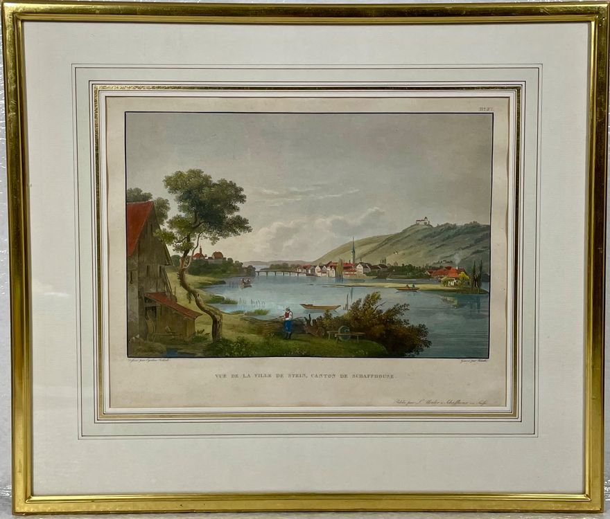 Egidius Federle (1810-1876) Kolorierte Stich Schaffhausen | Kaufen auf ...