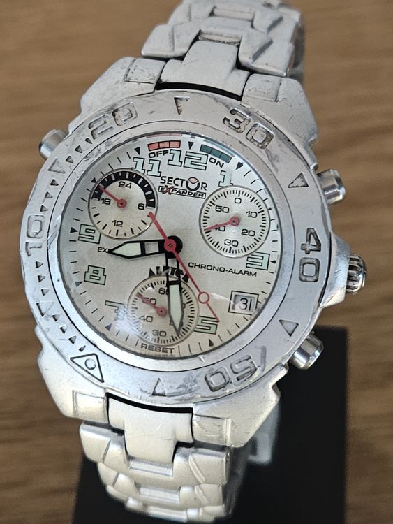 Sector Expander Aluminium Herrenuhr Chronograph Alarm 40mm | Kaufen auf ...