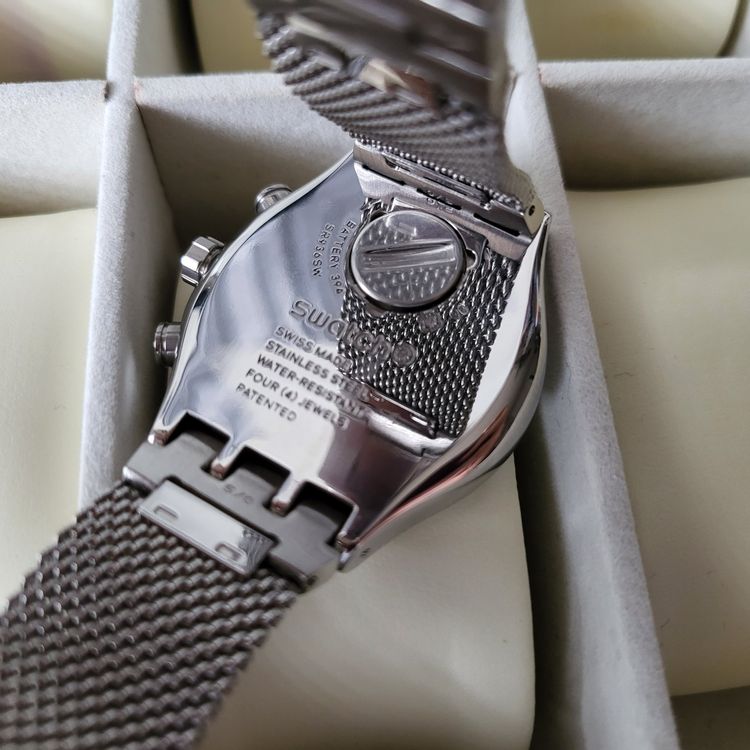 Montre Swatch SILVERISH YVS405G, chronographe, tachymètre (Neu (gemäss ...