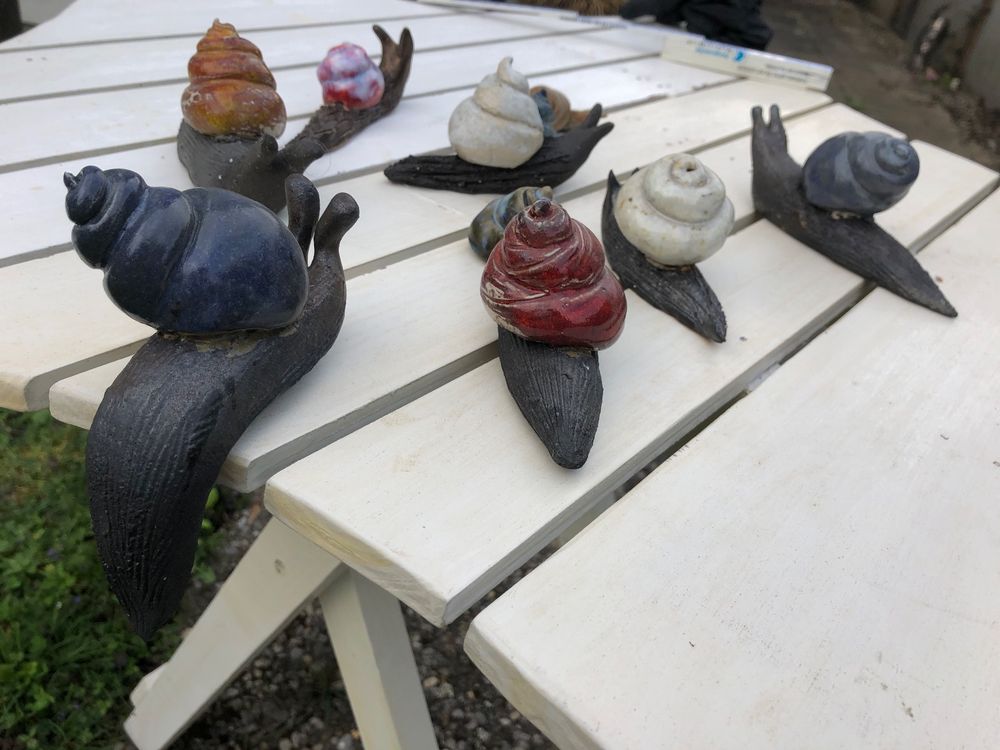 Keramik Schnecken Garten Deko Frühling Sommer Handmade 🐌... (Gebraucht) in Niederlenz für CHF 35 ...