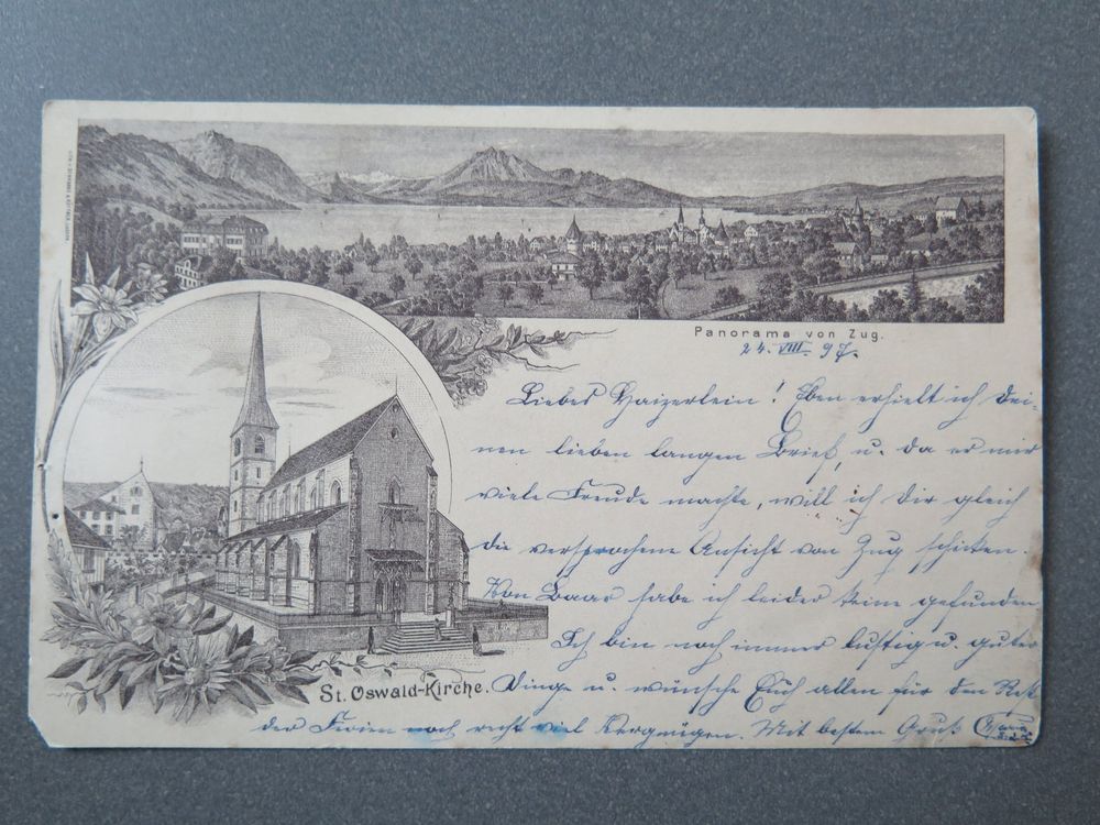 ZUG - STRICHLITHO. - gel. 1897 (Gebraucht) in Wittenbach für CHF 29 – mit Lieferung auf Ricardo ...