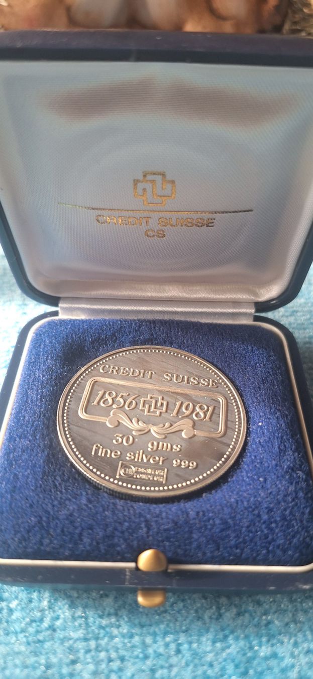Credit Suisse Silbermünze 1856-1981, 999 Silber! (Gebraucht) in Luzern für CHF 200 – mit ...