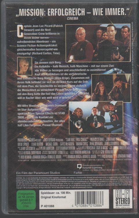 Star Trek Der erste Kontakt - CIC Video VHS P401088 | Kaufen auf Ricardo