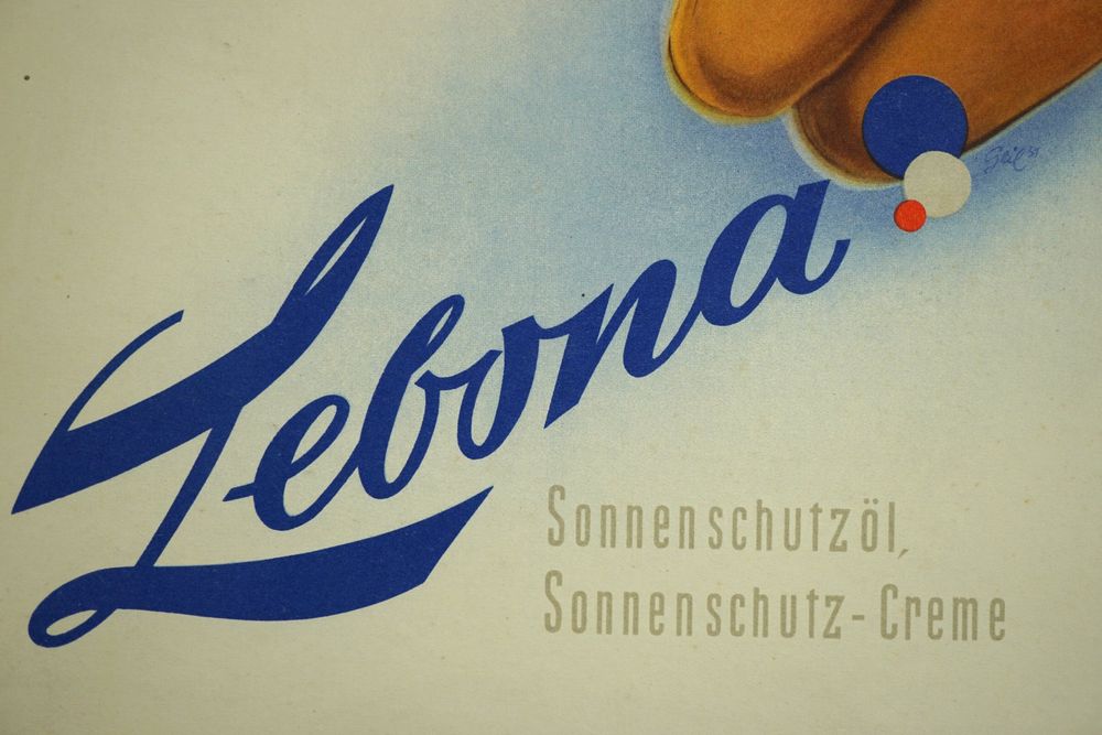 ORIG. LEBONA 50er Jahre SCHILD WERBUNG kein Emailschild | Kaufen auf ...