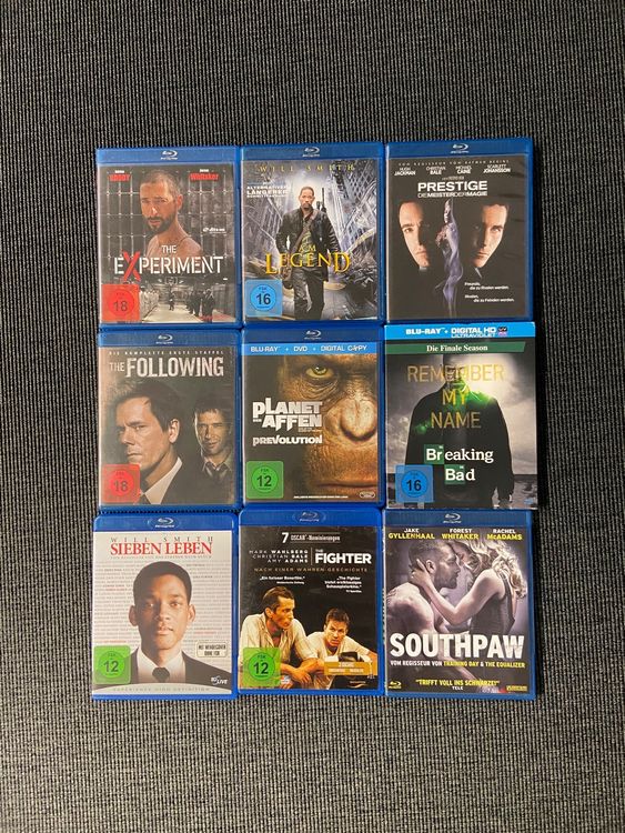 Blu Ray DVD Filme 9 Stück The Experiment I am Legend (Gebraucht) in ...