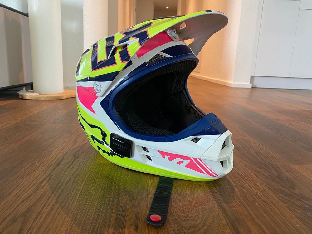 FOX v1 Downhill Helm, Gr. XS + Senna 30K Headset (Gebraucht) in ...