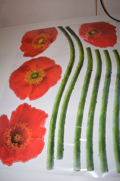 Wandtattoo Mohnblumen rot frühlingshafte Deko Sticker NEU | Kaufen auf Ricardo