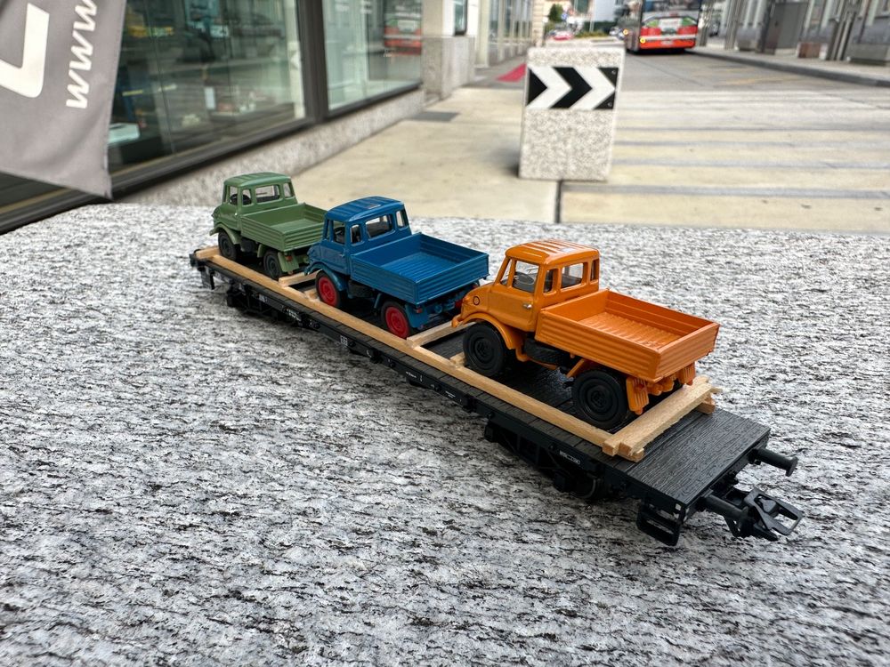 Märklin 46286 Fahrzeugtransporter Rkmp Unimog (Gebraucht) in Chiasso ...