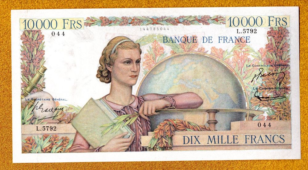 France 10.000 francs rare grading-selten erhaltung | Kaufen auf Ricardo