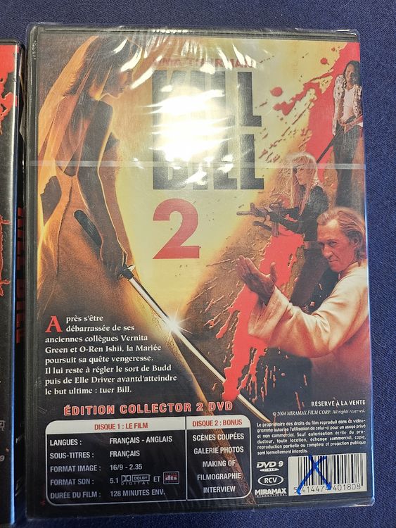 Kill Bill Volume 1&2 DVD Collection - Édition Collector (D'occasion) à ...