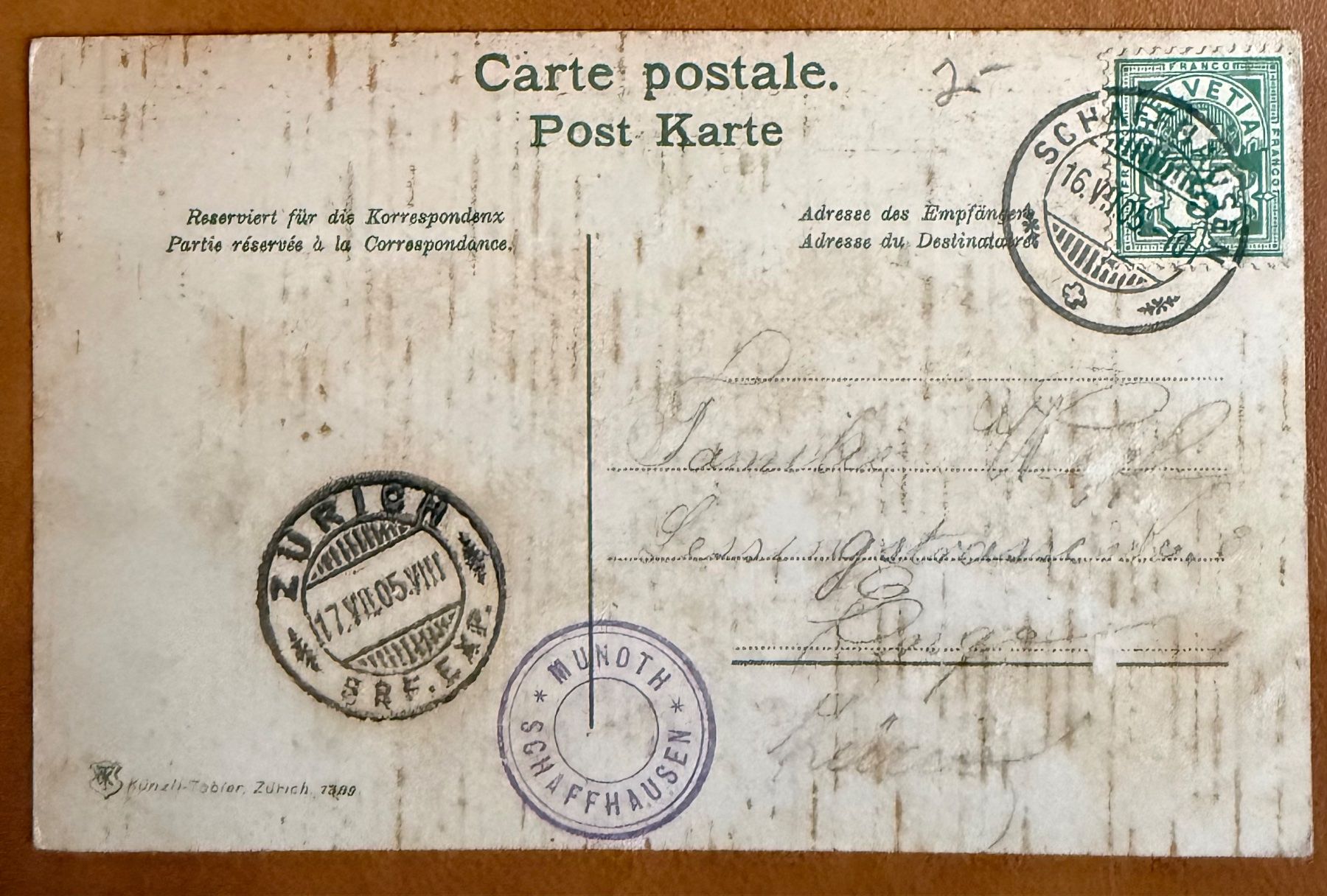 AK: Schaffhausen - Munoth - Animée. 1905 (D'occasion) à Lutry pour CHF ...