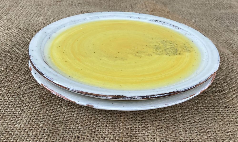 2 KeramikTeller Gelb Vintage Willy Steinlin St.Gallen (Gebraucht) in ...
