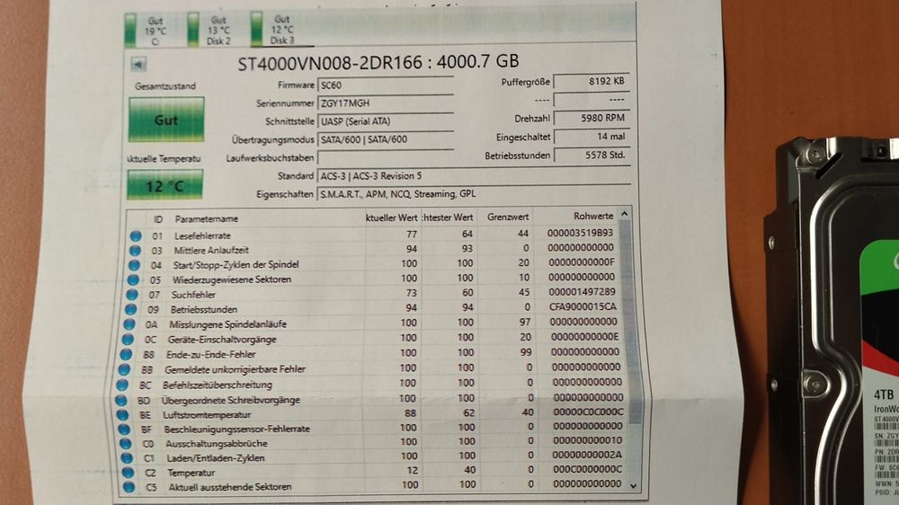 Seagate IronWolf 4TB NAS HDD, gewipt (Gebraucht) in Wallisellen für CHF ...