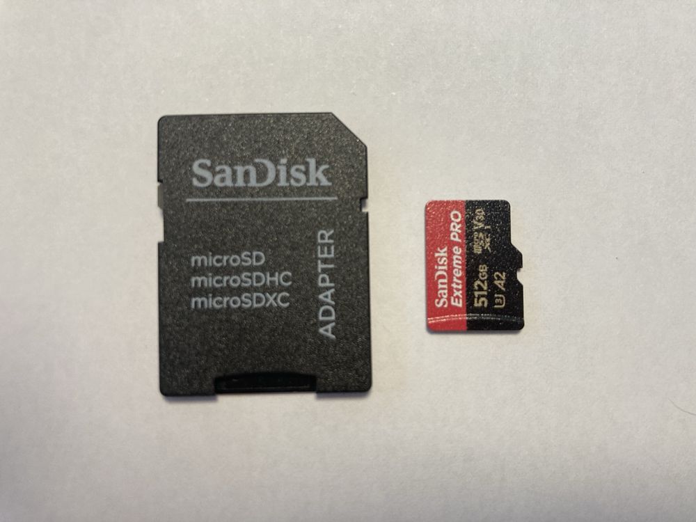 SanDisk Extreme PRO 512GB Micro SD Karte mit Adapter (Gebraucht) in ...