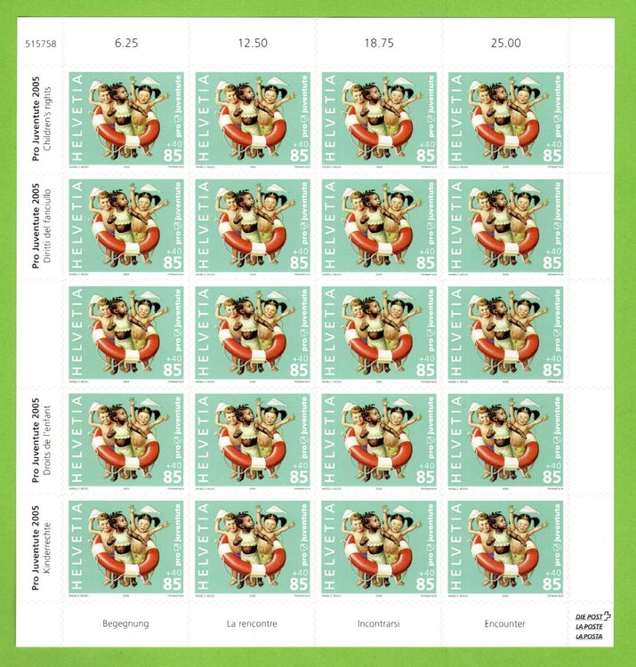 PJ 2005 Zeichnen Ted Scapa Zierbogen postfrisch SBK 950.-- | Kaufen auf ...