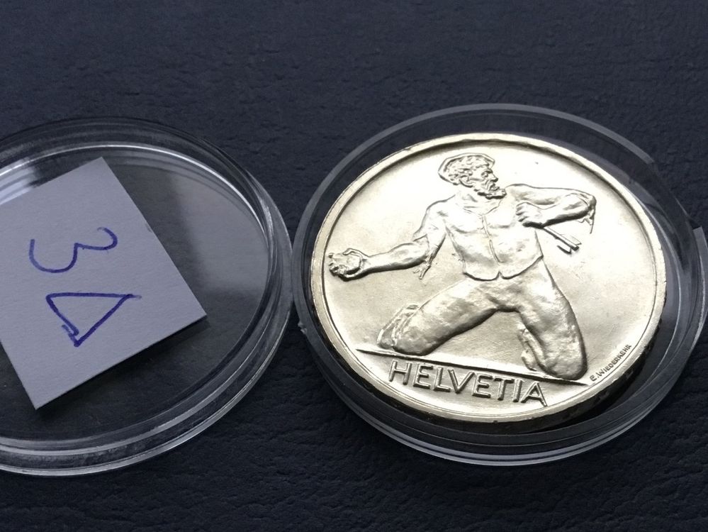 5 Franken Silbermünze St Jakob 1944 VZ f.unzirkuliert (Neu (gemäss Beschreibung)) in St ...