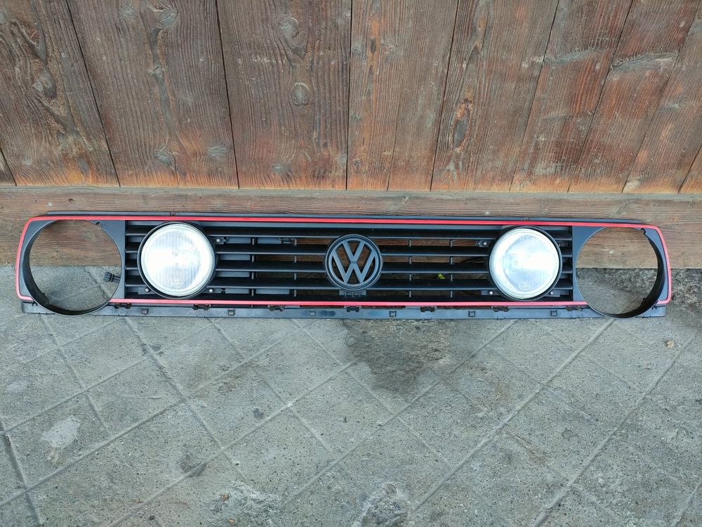 Kühlergrill VW Golf 2 GTI, original G60 mit Fernlichter | Kaufen auf ...