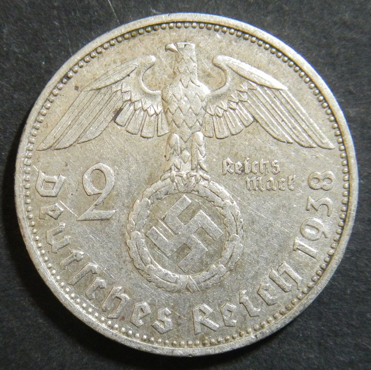 Deutsches Reich * 2 Reichsmark 1938 A * SILBER Third Reich | Kaufen auf Ricardo