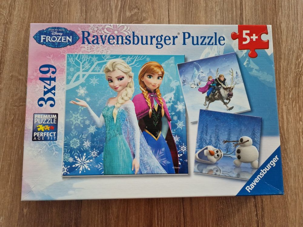 Schönes Elsa und Anne Frozen Puzzle 3 × 49 (Neu (gemäss Beschreibung ...