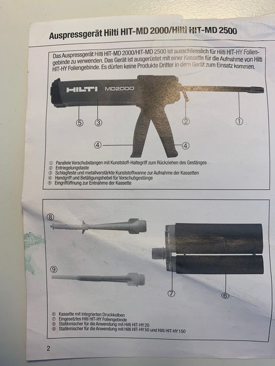 H I L T I AUSPRESSGERÄT MD 2000 (Gebraucht) in Belp für CHF 45 – nur ...